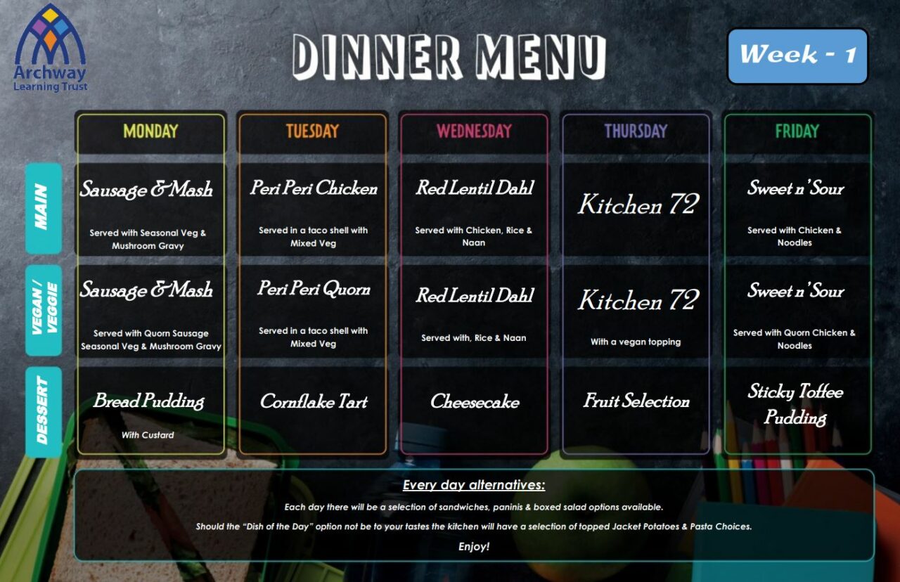Lunch Menu - Alvaston Moor Academy