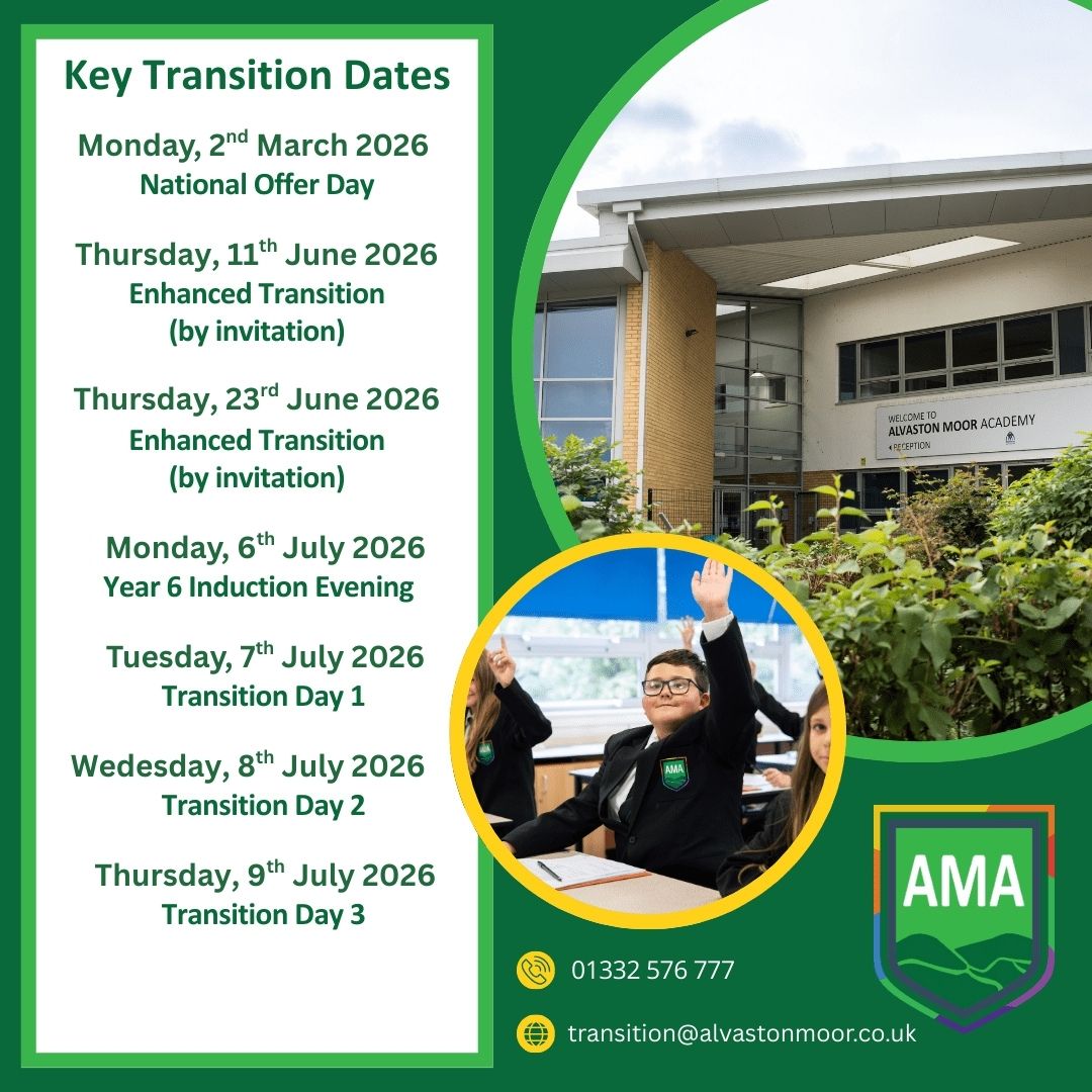 Information for Year 7s starting in September 2026 - Alvaston Moor Academy